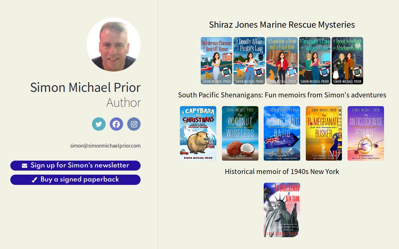 Simon Michael Prior - Travel Humour Writer